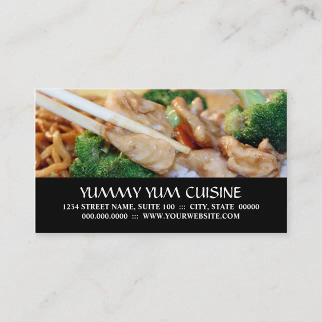 Chinese Food Business Cards | Zazzle