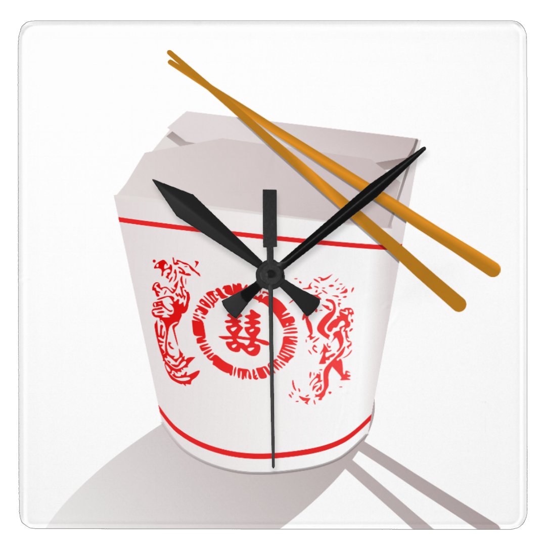 Chinese food carryout Wall Clock | Zazzle