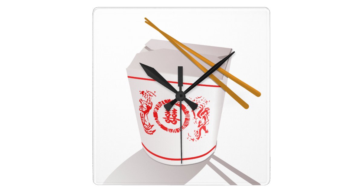 Chinese food carryout Wall Clock | Zazzle.com