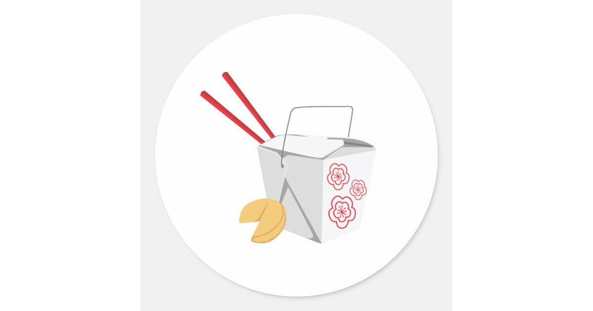 Chinese Food Classic Round Sticker | Zazzle