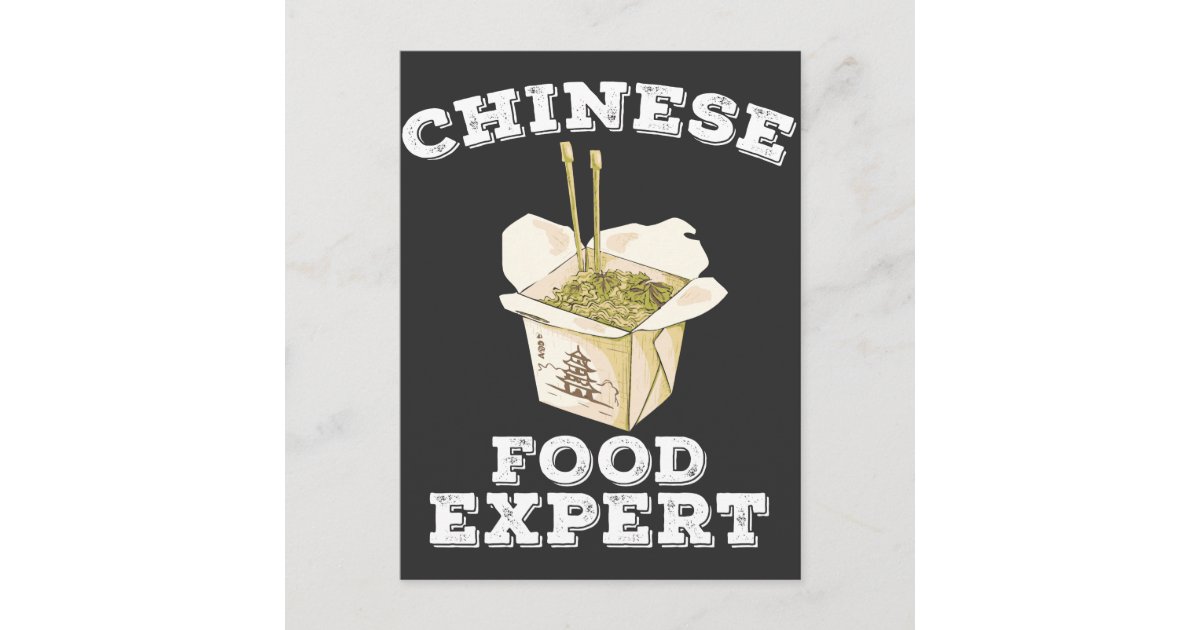 Chinese Food Expert Asian Noodle Lover Postcard | Zazzle