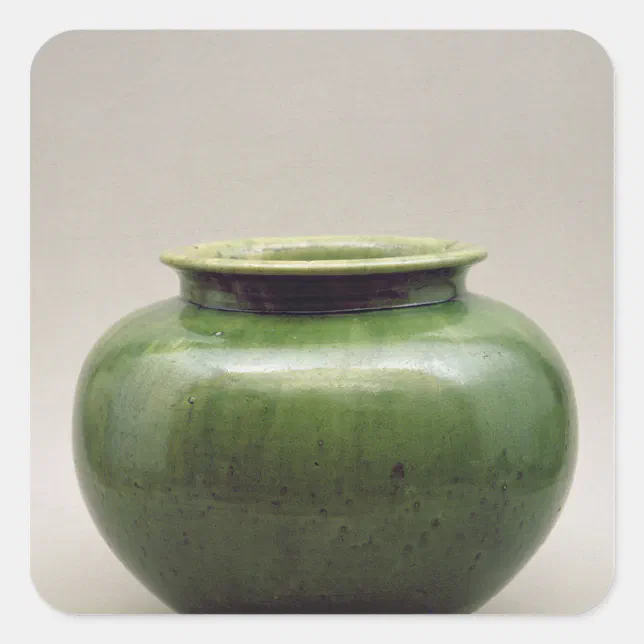 Chinese jar, Yueh ware, Six Dynasties Square Sticker | Zazzle