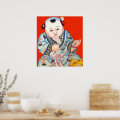 Chinese laughing Good Luck New Years Buddha art Poster | Zazzle