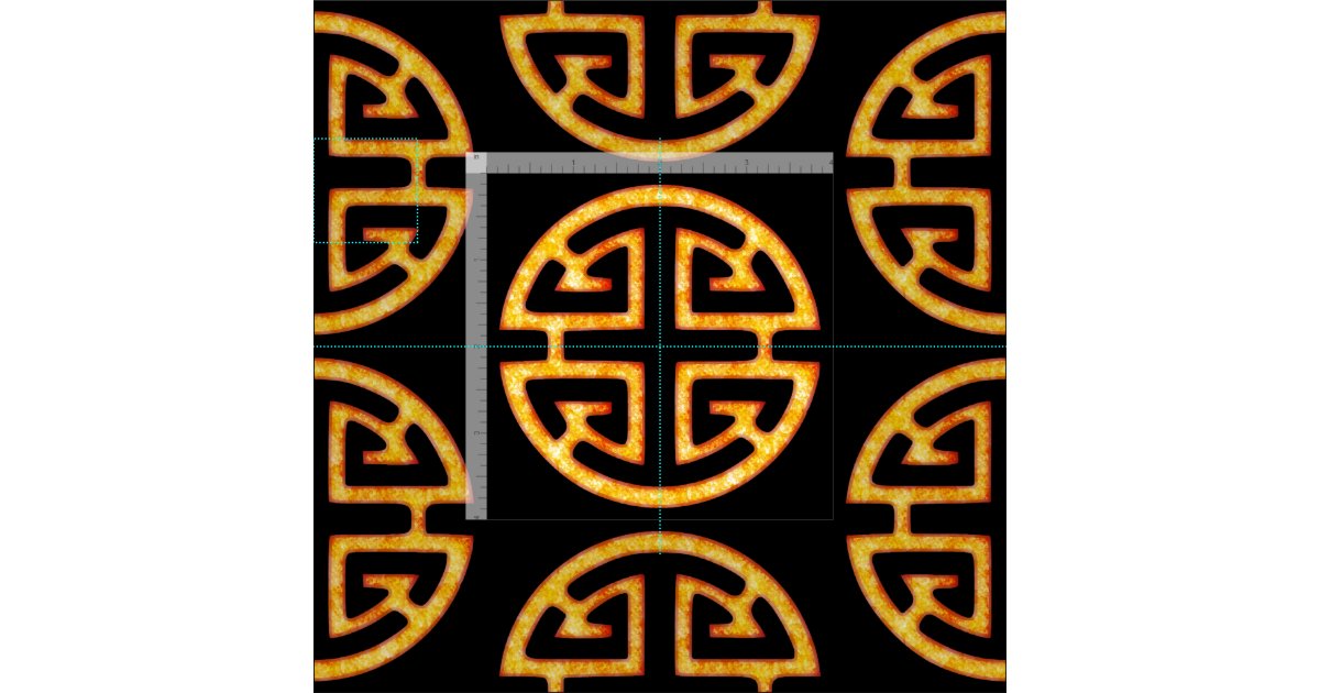 Chinese Lu Symbol Fabric | Zazzle