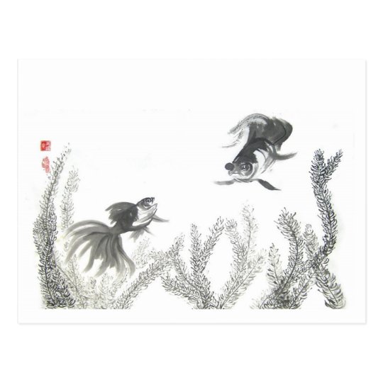 Chinese Lucky Goldfish Postcard | Zazzle.com