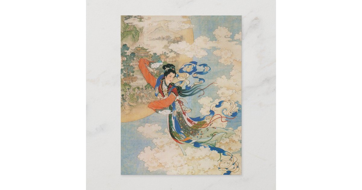 Chinese Moon Goddess postcard | Zazzle
