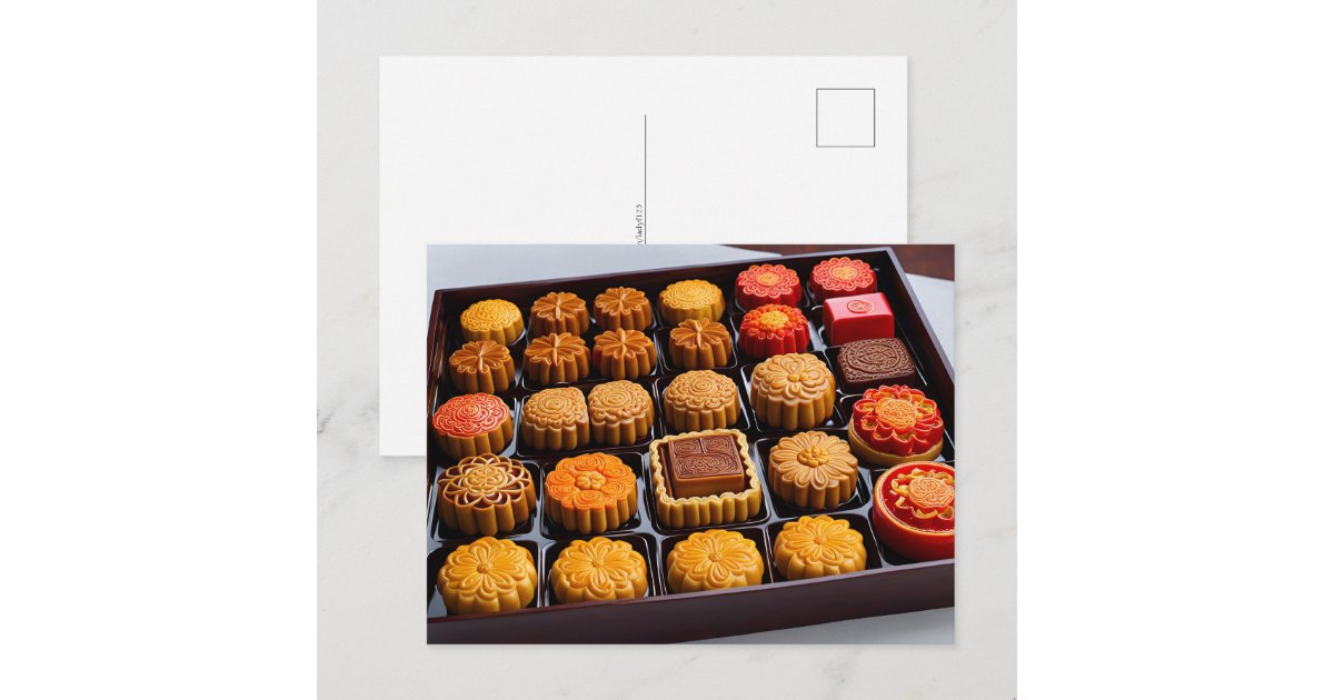 Chinese mooncakes, Postcrossing Postcard | Zazzle