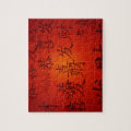 Chinese New Year Calligraphy Background Artwork Jigsaw Puzzle | Zazzle