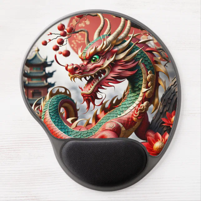 Chinese New Year Dragon 2024 GMP02 Gel Mouse Pad | Zazzle