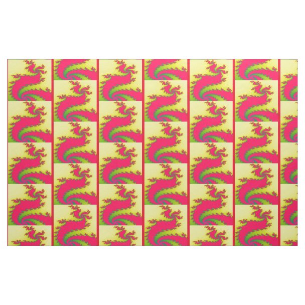 Gold Chinese dragon medallion Fabric | Zazzle