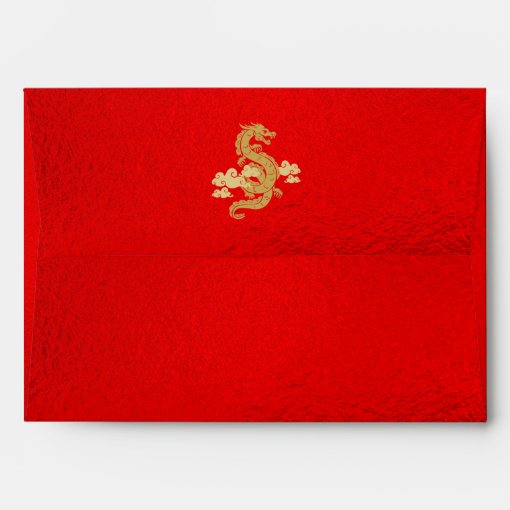Chinese New Year Dragon Hong Bao Red Gold Envelope | Zazzle