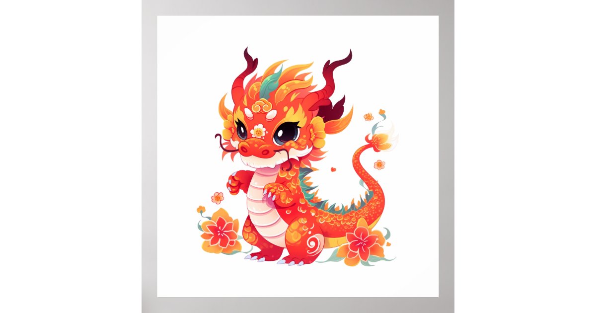 Chinese New Year Dragon Poster | Zazzle