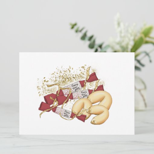 Chinese New Year Fortune Cookie Cards | Zazzle