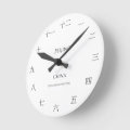Chinese Numbers Personalized Country Time Zone Round Clock | Zazzle