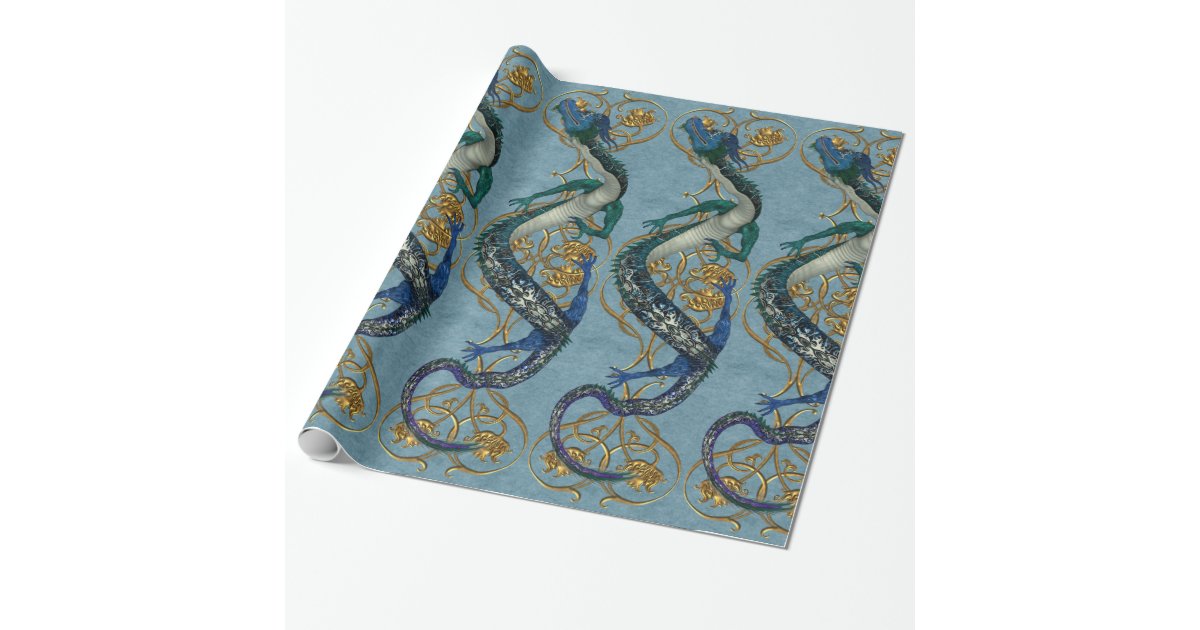 Chinese Ornamental Dragon Wrapping Paper | Zazzle