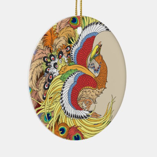 Chinese phoenix ceramic ornament | Zazzle