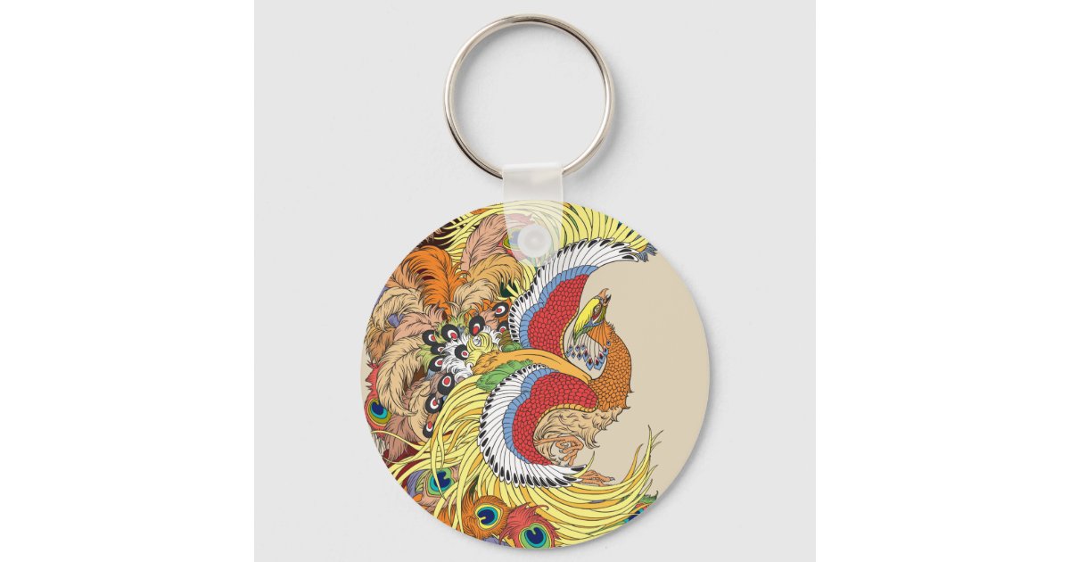 chinese phoenix keychain | Zazzle