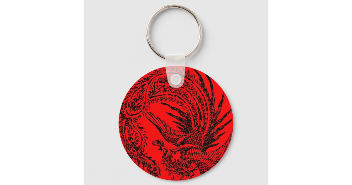 Chinese Phoenix Keychain | Zazzle