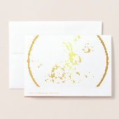 Chinese Rabbit Year Greeting in Chinese RFGC Foil Card | Zazzle