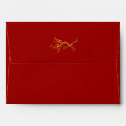 Chinese Red And Gold Year Of The Dragon Letter Envelope | Zazzle