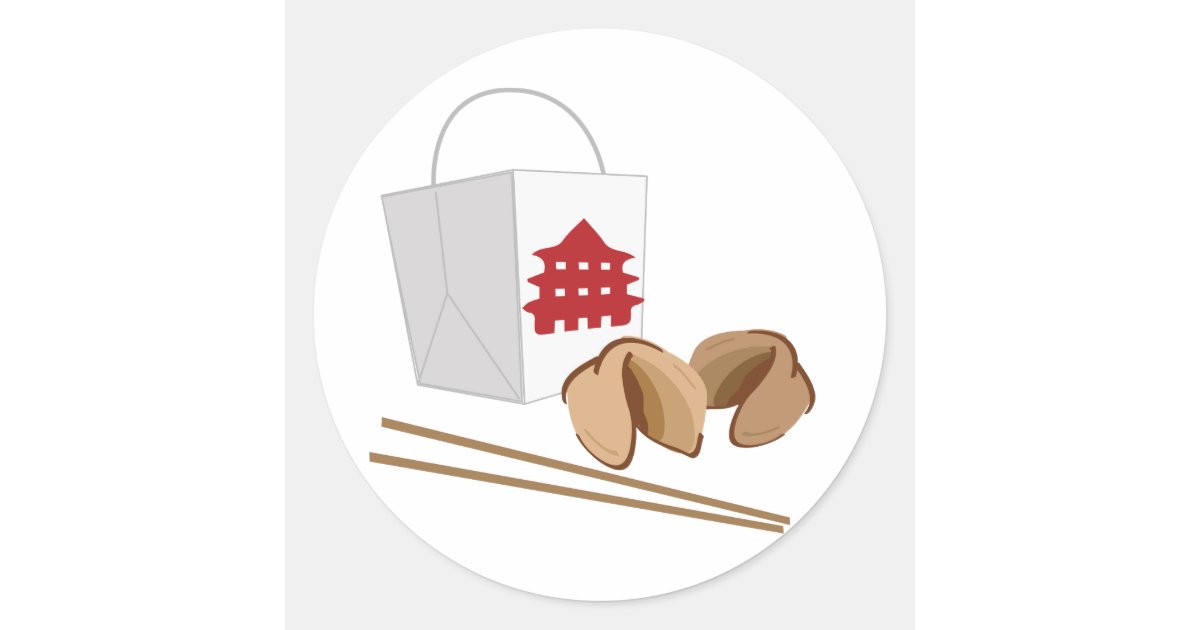 Chinese Take Out Classic Round Sticker | Zazzle