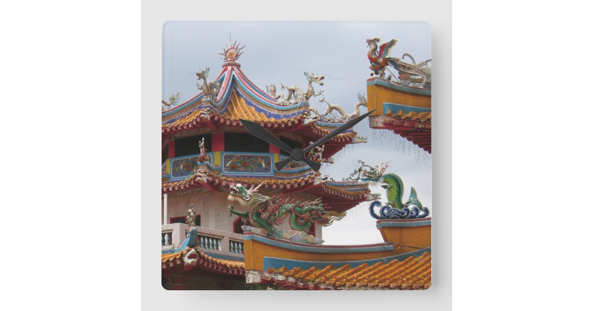 Chinese temple clock | Zazzle