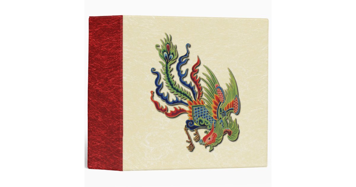Chinese Wealthy Peacock Tattoo Binder | Zazzle