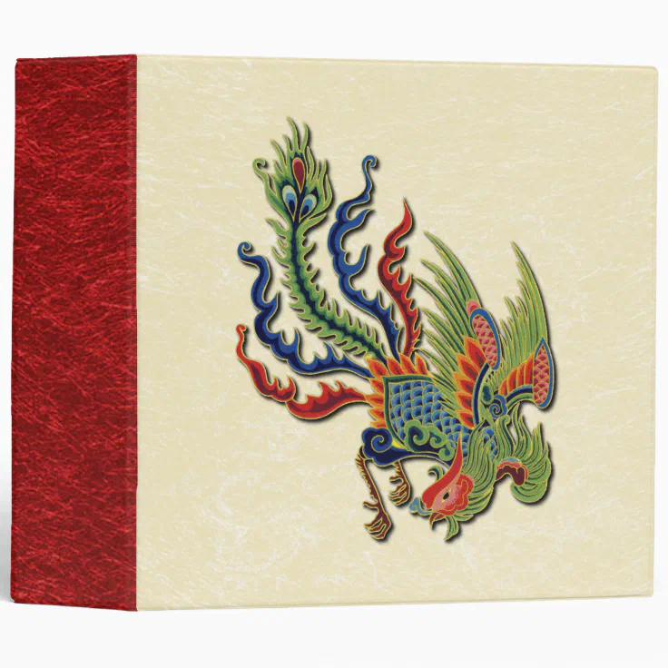 Chinese Wealthy Peacock Tattoo Binder | Zazzle