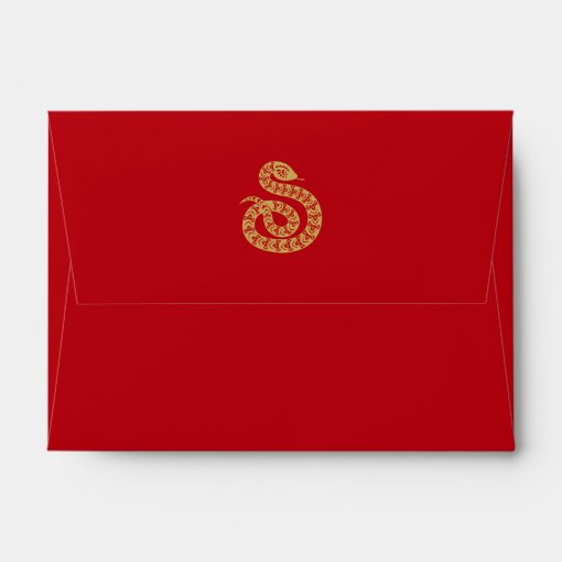 Chinese Year of the Snake Gold Envelope | Zazzle