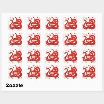 Chinese Year of the Snake Sticker | Zazzle