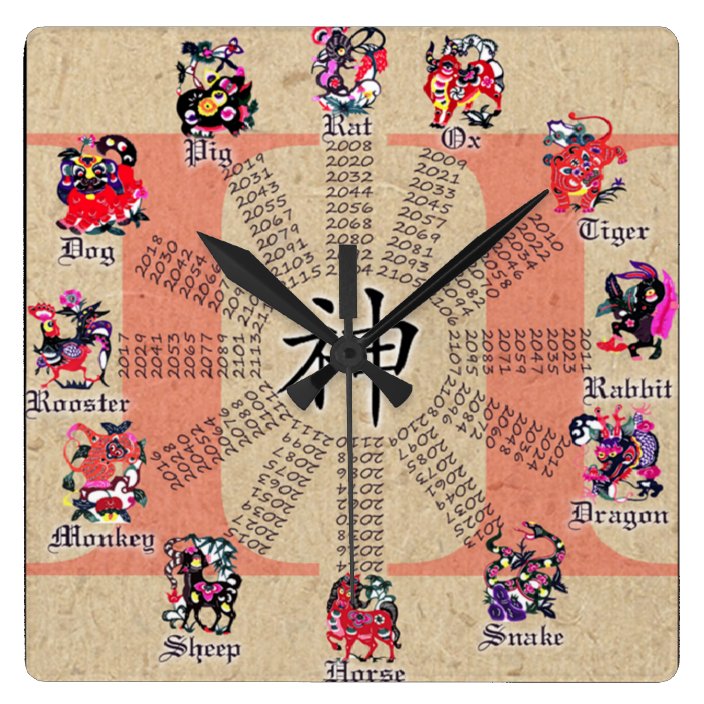 Chinese Zodiac Clock | Zazzle.com