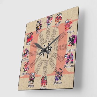 Chinese Zodiac Clock | Zazzle