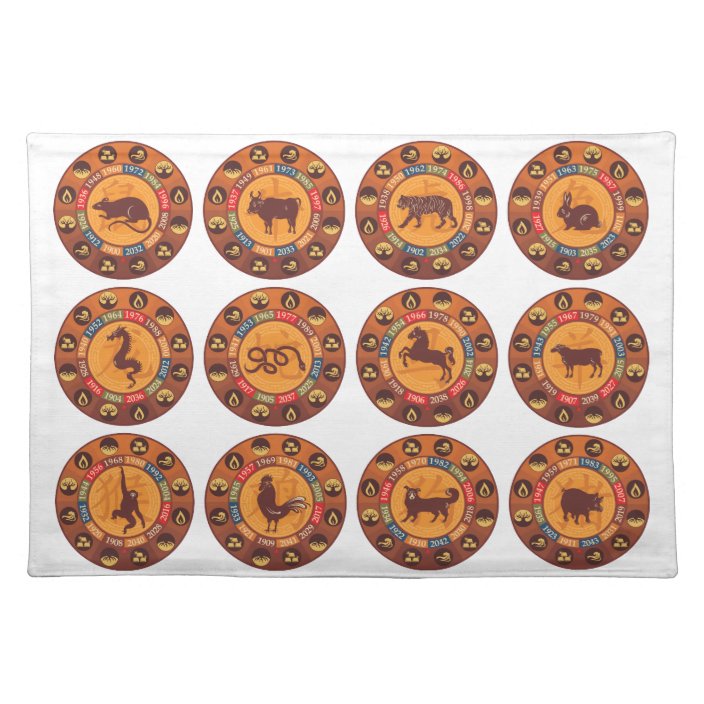 Chinese Zodiac Placemat | Zazzle.com