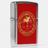 Chinese Zodiac Rooster Red/Gold ID542 Zippo Lighter | Zazzle
