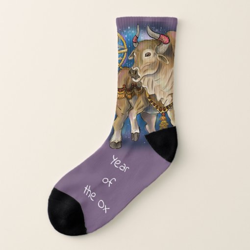 Chinese Zodiac Year of the Ox Socks | Zazzle