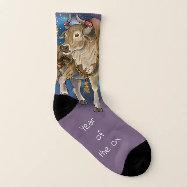Chinese Zodiac Year of the Ox Socks | Zazzle
