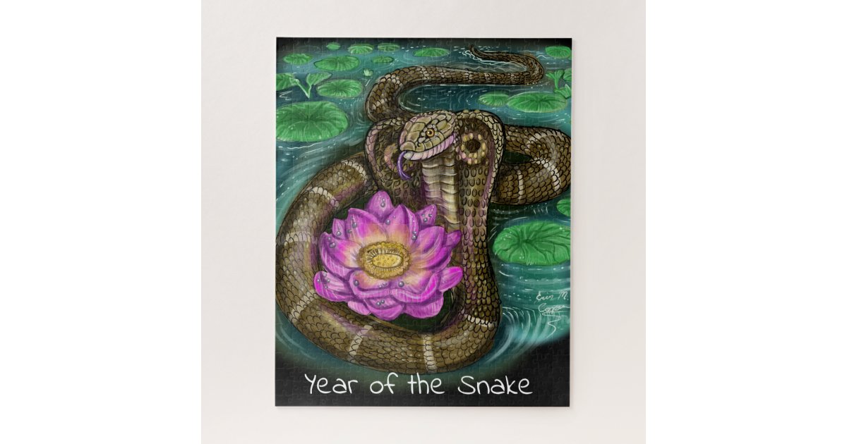 Chinese Zodiac Year of the Snake Jigsaw Puzzle | Zazzle