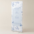 Chinoiserie Blue and White Elegant Floral Wedding Retractable Banner ...