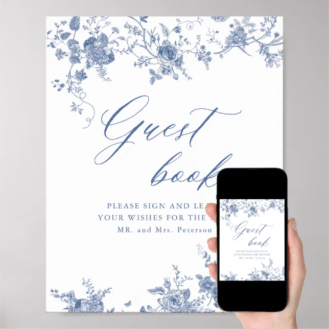 Landscape Guest Signature Book Canopy Street Autumn Floral Guestbook ...