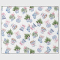 Chinoiserie Preppy Bow Christmas Wrapping Paper | Zazzle