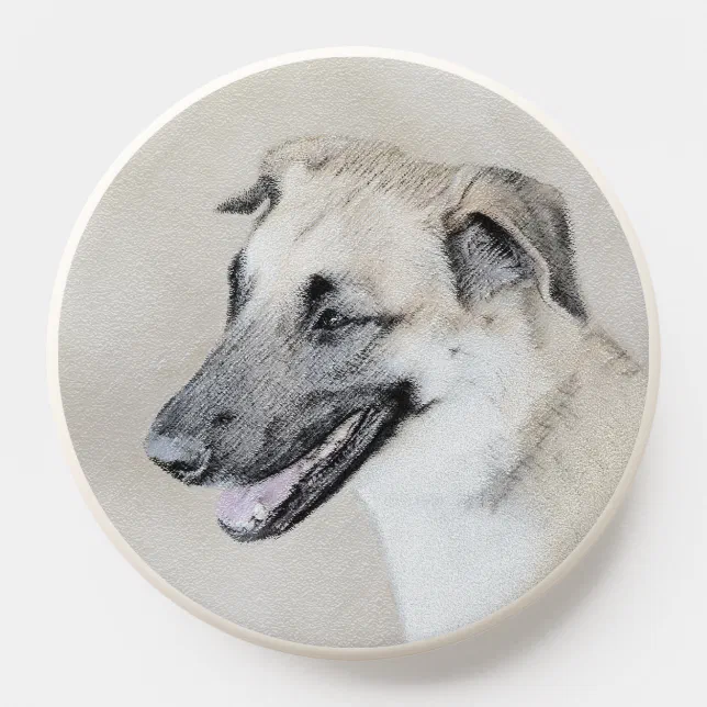Chinook (Helicopter Ears) Painting - Dog Art PopSocket | Zazzle