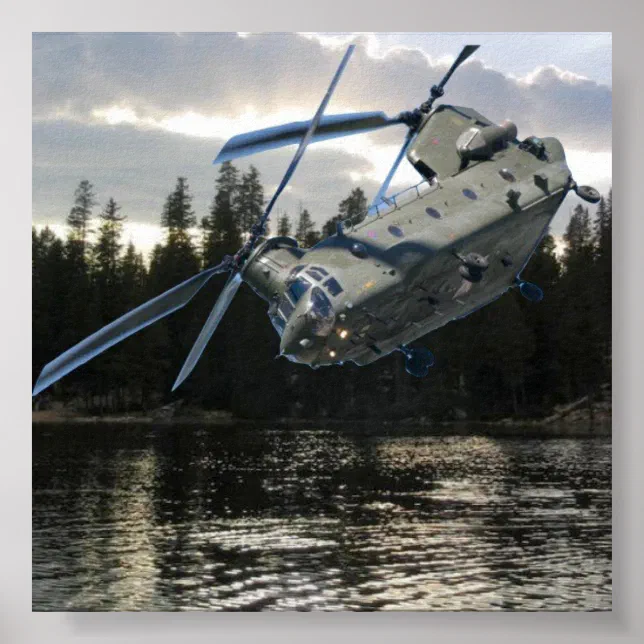 CHINOOK HELICOPTER POSTER | Zazzle