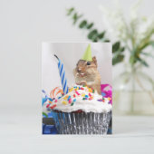 chipmunk birthday celebration postcard | Zazzle