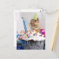 chipmunk birthday celebration postcard | Zazzle
