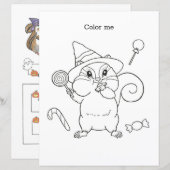 Chipmunk Halloween Coloring Pages & Maze Sheet | Zazzle