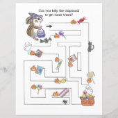Chipmunk Halloween Coloring Pages & Maze Sheet | Zazzle