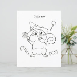 Chipmunk Halloween Coloring Pages & Maze Sheet | Zazzle