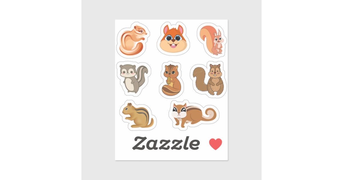 Chipmunk Stickers | Zazzle