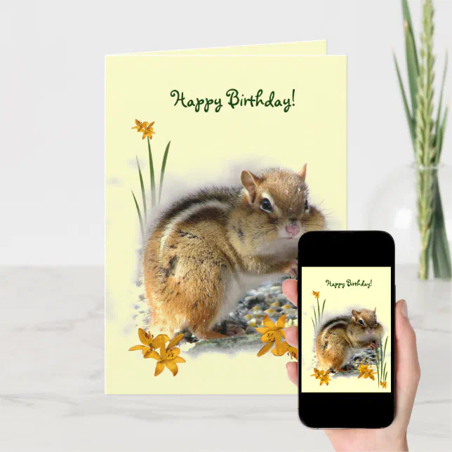 Chipmunk's Birthday Card | Zazzle
