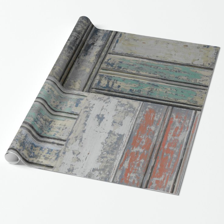 Chipped Wood Wrapping Paper | Zazzle